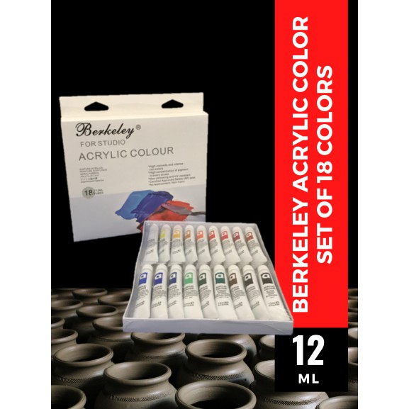 BERKELEY Acrylic Colors 18 tubes / 12 mL (Paint, Painting, Art, Colours ...