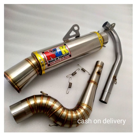 Nlk pipe canister 51mm muffler+big elbow himount wave,xrm,fury 125/110 ...