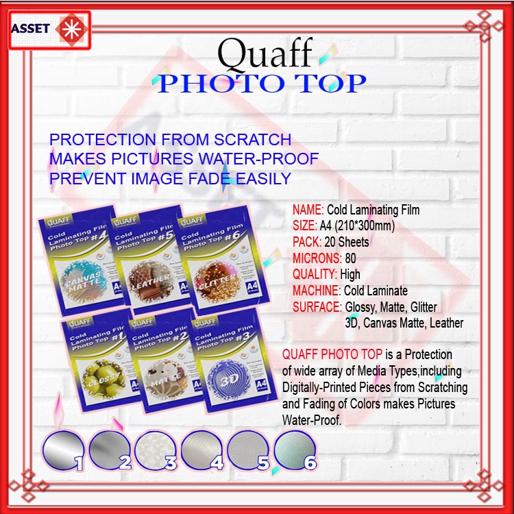 QUAFF PHOTO TOP A4 (MATTE, GLOSSY, 3D, GLITTER, LEATHER, CANVAS MATTE ...