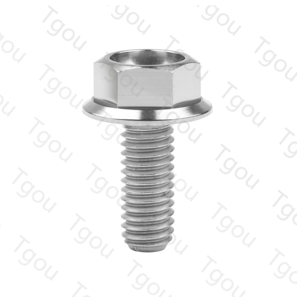 Tgou Titanium Bolt M6x10/15/20/25/30/35mm Flange Hex Head DIN6921 ...