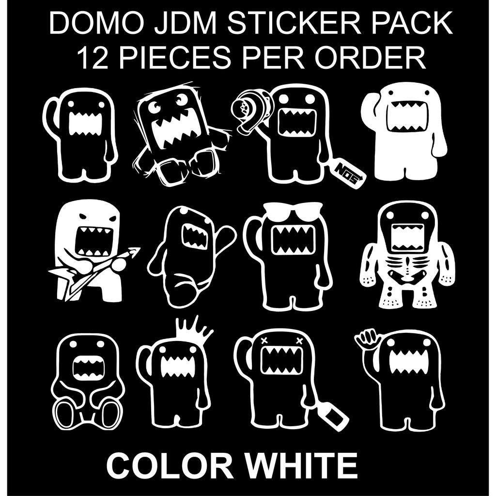 Domo Kun JDM car sticker 1 pack. Bumper, Hood, Door, Window sticker ...