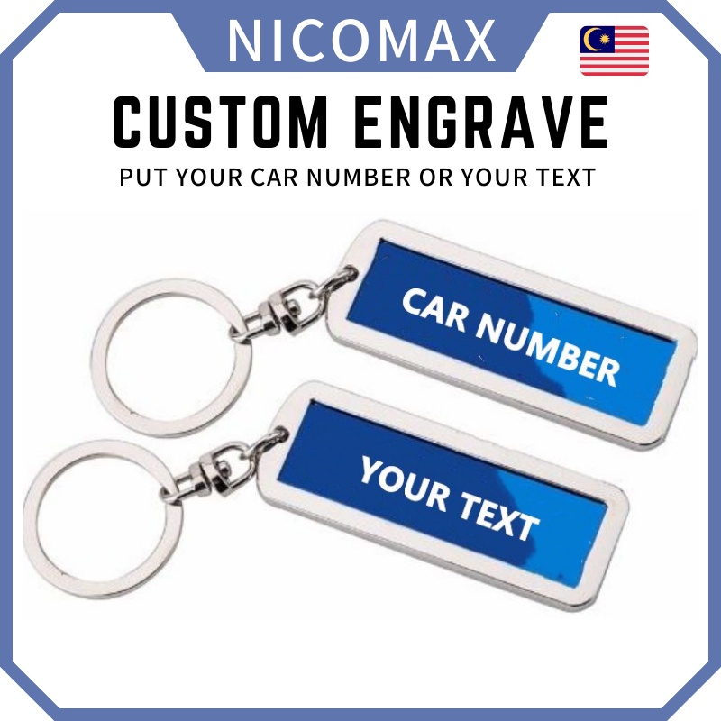 Custom Made Keychain Engrave Keychain Nama Cute Customize Couple Set ...