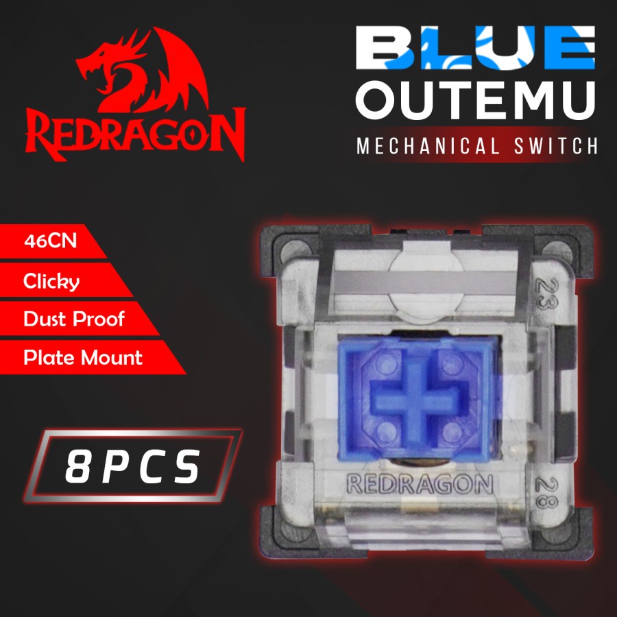 Redragon Outemu Blue Switch Dustproof Tactile Clicky - ROMS-DP-BL ...