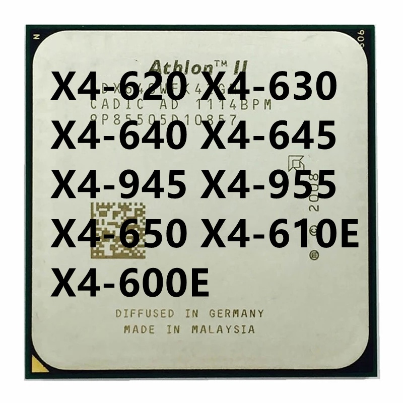 Athlon X4-620 X4-630 X4-635 X4-640 X4-645 X4-945 X4-955 X4-650 X4-610E ...