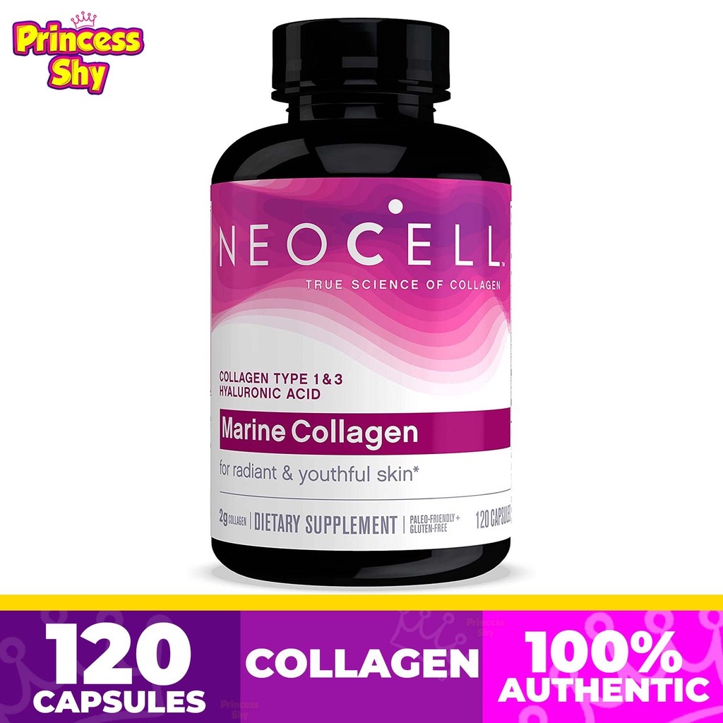 Neocell Marine Collagen with Hyaluronic Acid Type 1 & 3 120 Capsules ...