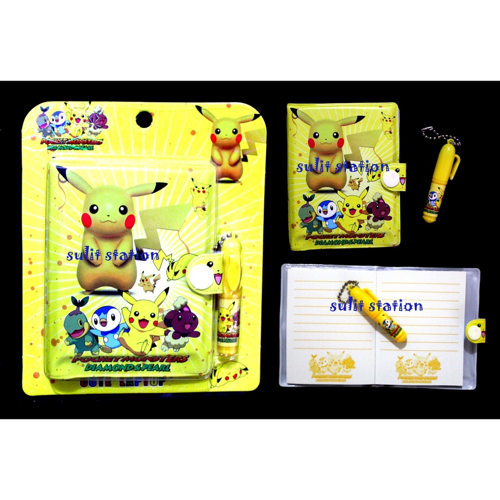 POKEMON go PIKACHU CHARACTER MINI STATIONARY NOTEBOOK MEMO NOTEPAD with ...