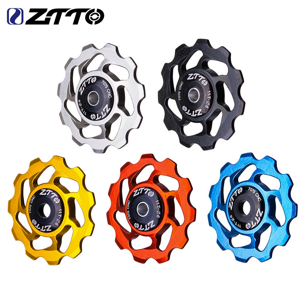 ZTTO MTB 11T Bicycle Rear Derailleur Jockey Wheel Ceramic Bearing Pulley AL7075 CNC Road Bike ...