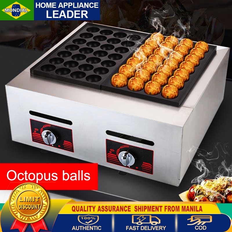 Takoyaki Maker 56 Holes Grill Octopus Ball Baking Machine Furnace Gas ...