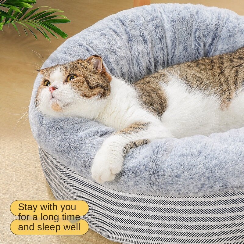 Winter Warm Cat Nest Semi-Enclosed Cat Nest House Villa Cat Bed Deep ...