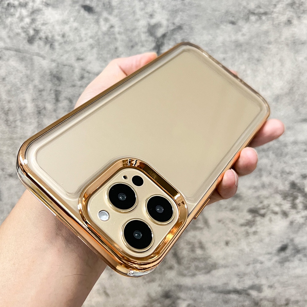 Luxury Acrylic Transparent Silicone Shockproof Case for iPhone 13 12 11 ...