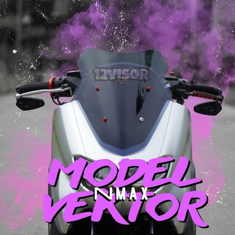 WINDSHIELD NMAX OLD TYPE VECTOR. SPORTY VISOR NMAX THAI VECTOR 4MILI ...