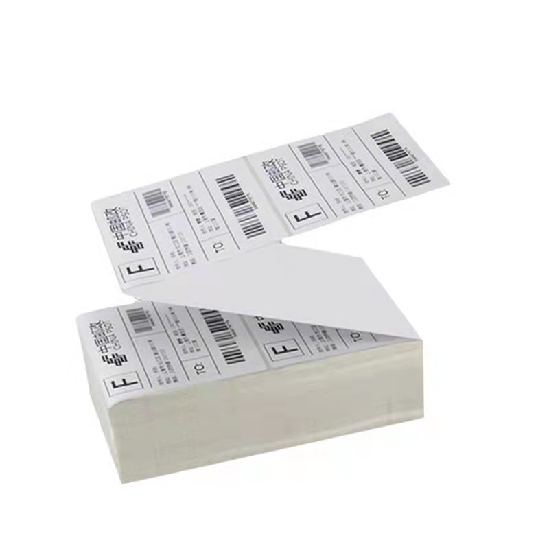 500pcs Waybill Thermal Sticker Fold Stack A6 Waybill Barcode AWB Paper ...