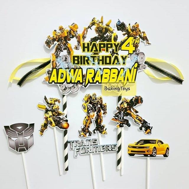 Bumblebee and Optimus Transformer Birthday Cake Topper | Shopee Philippines