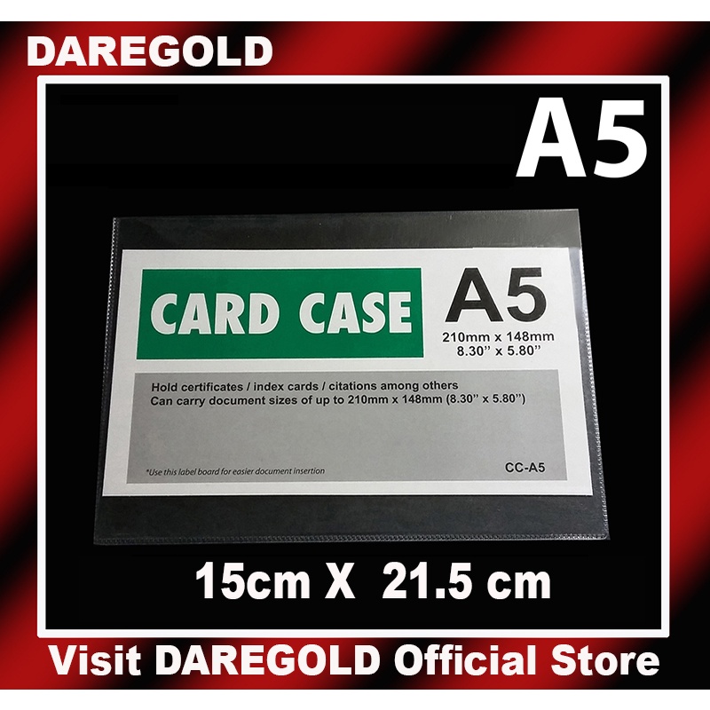 A5 CARD CASE, DOCUMENT PROTECTOR 15 cm X 21.5 cm | Shopee Philippines