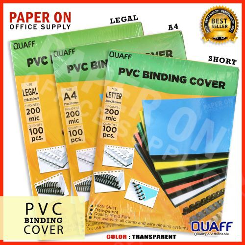 QUAFF PVC Cover Short/A4/Long (100pieces) Transparent | Shopee Philippines
