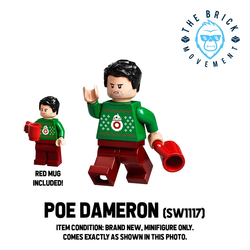 LEGO® STAR WARS Poe Dameron (Christmas Sweater) Minifigure | Shopee ...