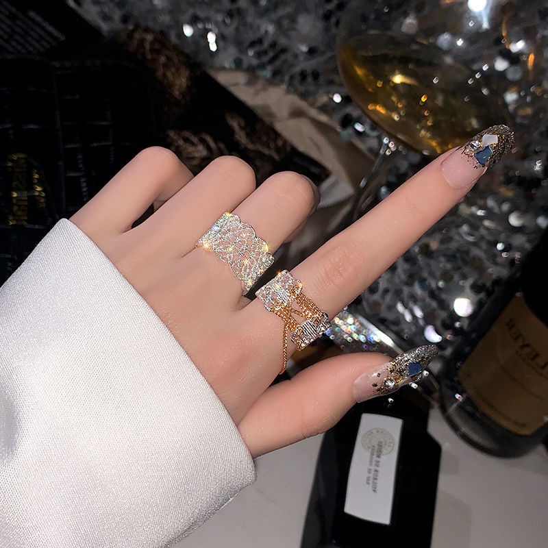 Online Influencer Fashion Ring Set Combination Korean ...