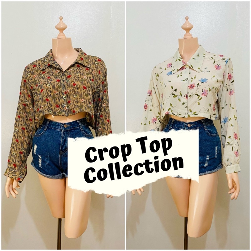 PRELOVED CROPTOP - CROP TOP - CROPTOPS - CROP LONGSLEEVE - BELLY SHIRT ...