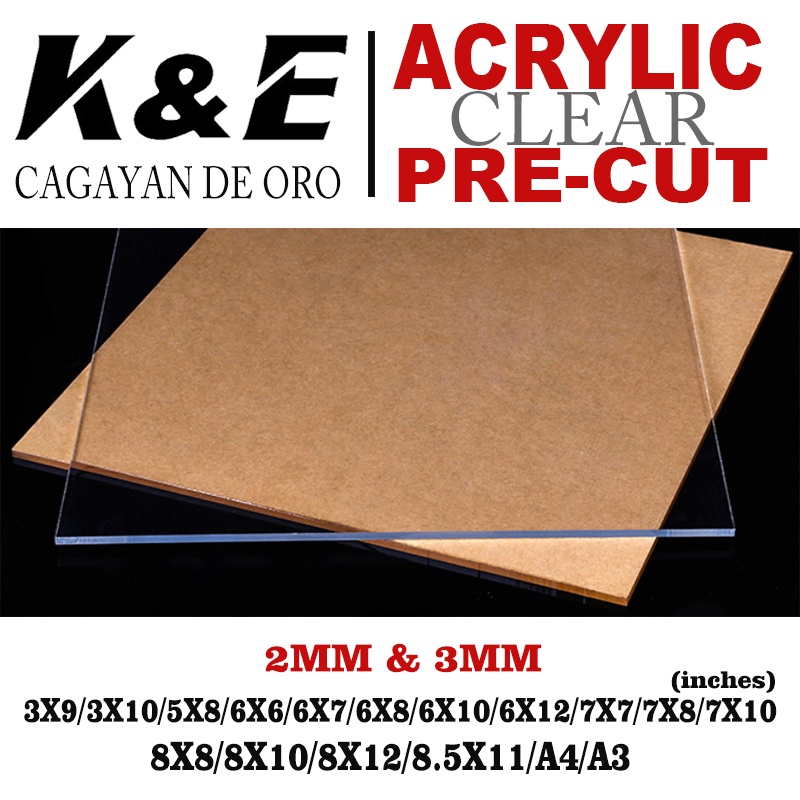 (PRE-CUT PLATE)Clear Transparent Acrylic Sheet Pre Cut & Customized ...