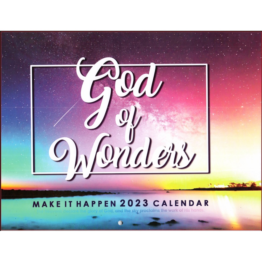PCBS 2023 Scripture Text Wall Calendar (GOD OF WONDERS) Make It Happen ...