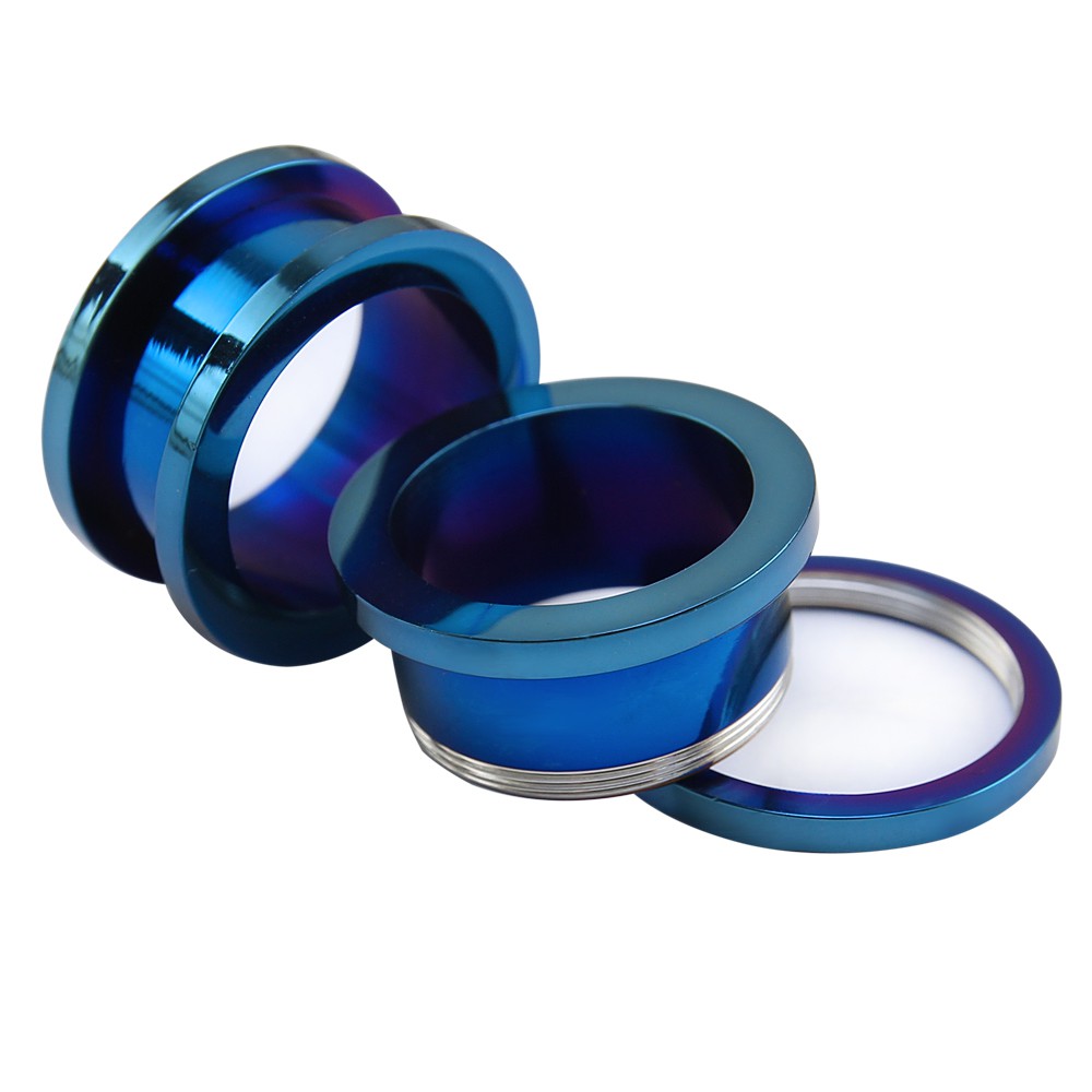 1.6mm-30mm Ear Expander Blue Ear Stretchers Stainless Steel Ear Tunnel ...