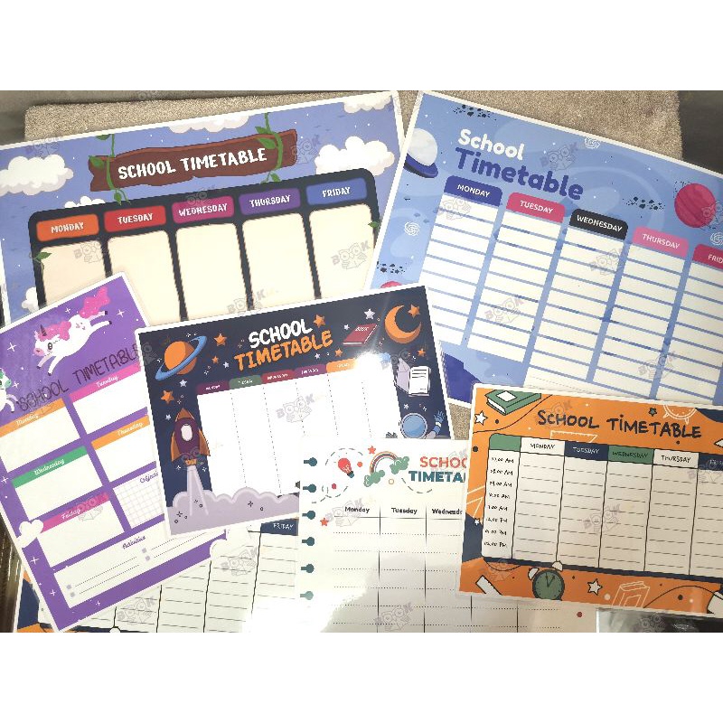 [COD] Weekly Planner for Online School | School Timetable for Kids ...