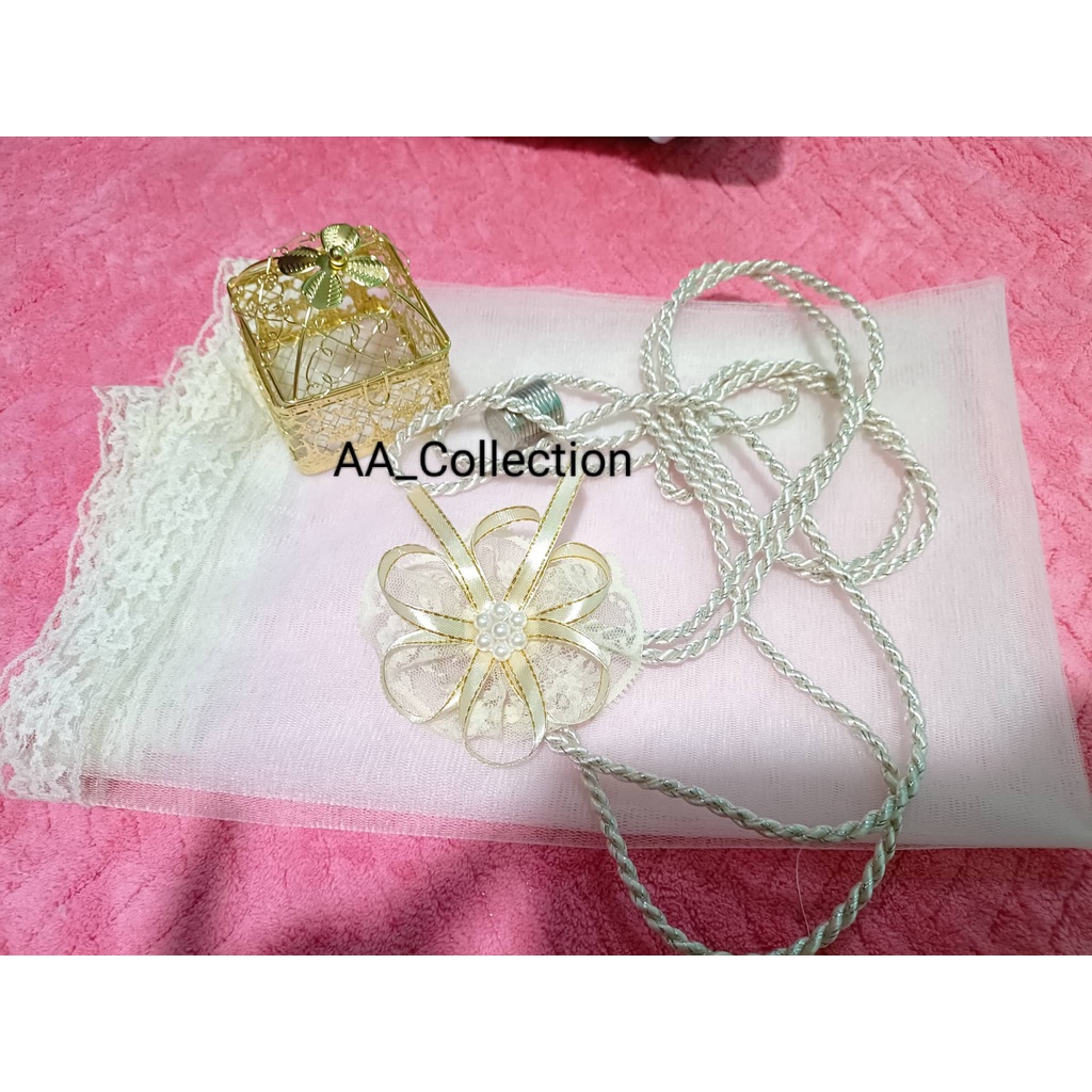 3 in 1 (Secondary Veil, cord & Aras w/Coin) | Shopee Philippines