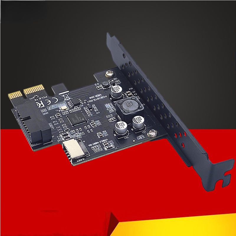 NEW PCI Express 2.0 X1 USB 3.2 Gen1 19Pin + TYPE-E Expansion Card PCIe ...