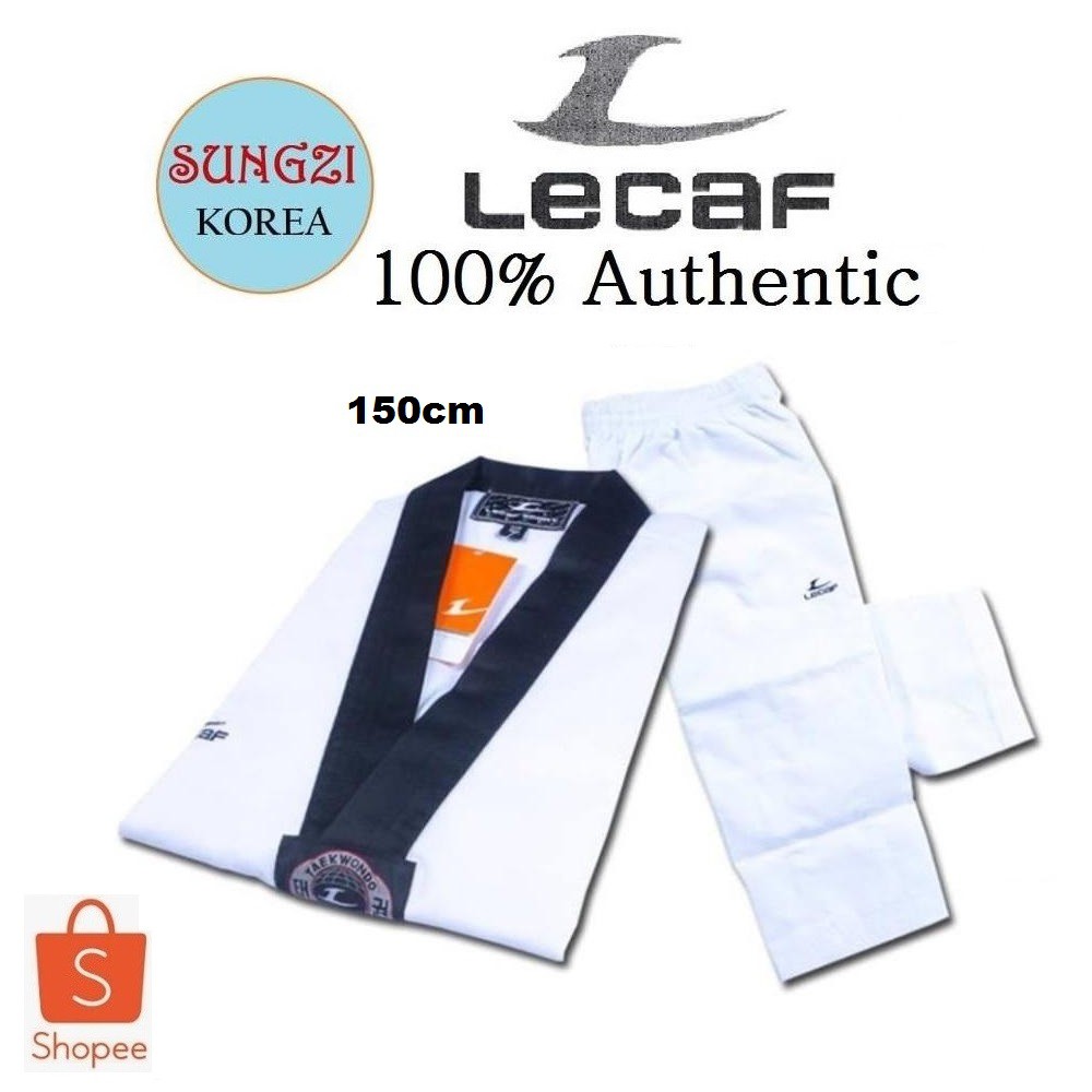 LECAF Sport Dress World Taekwondo Federation Uniform (White/Black ...