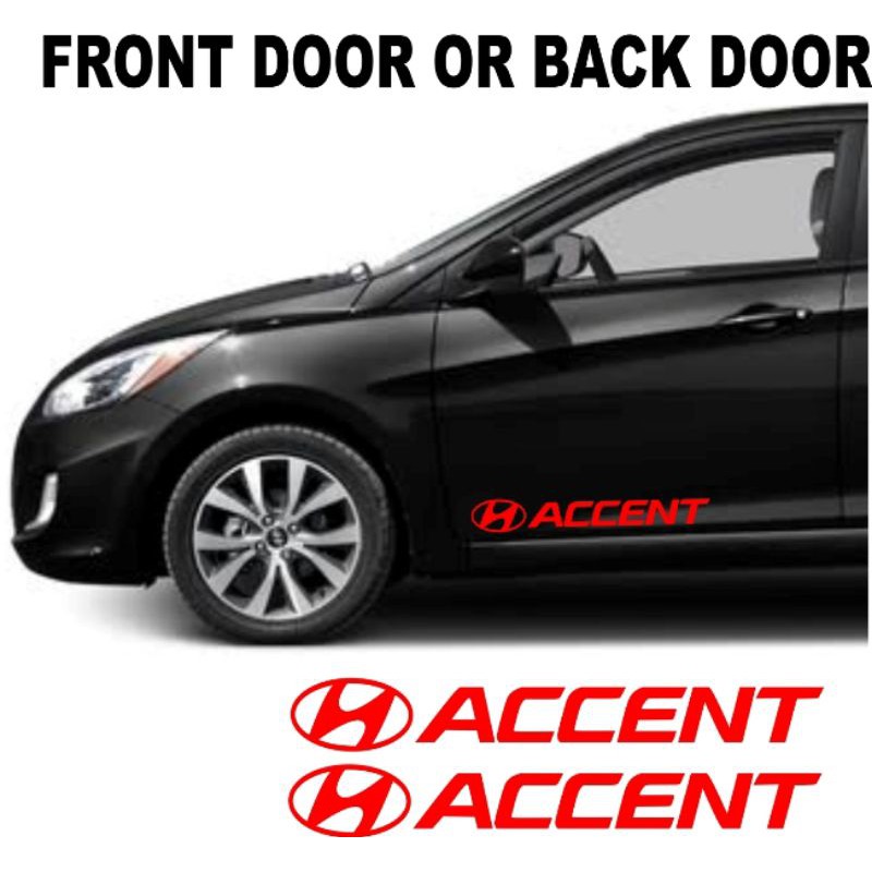 Car Sticker Design for Hyundai Accent set 2pcs | Shopee Philippines