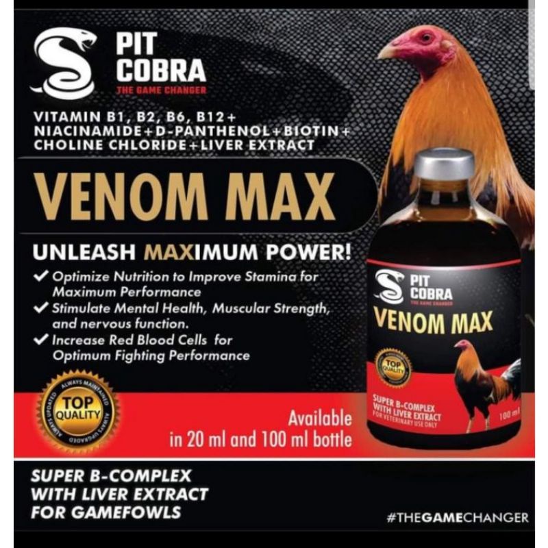 Venom Max 100ml for gamefowl | Shopee Philippines