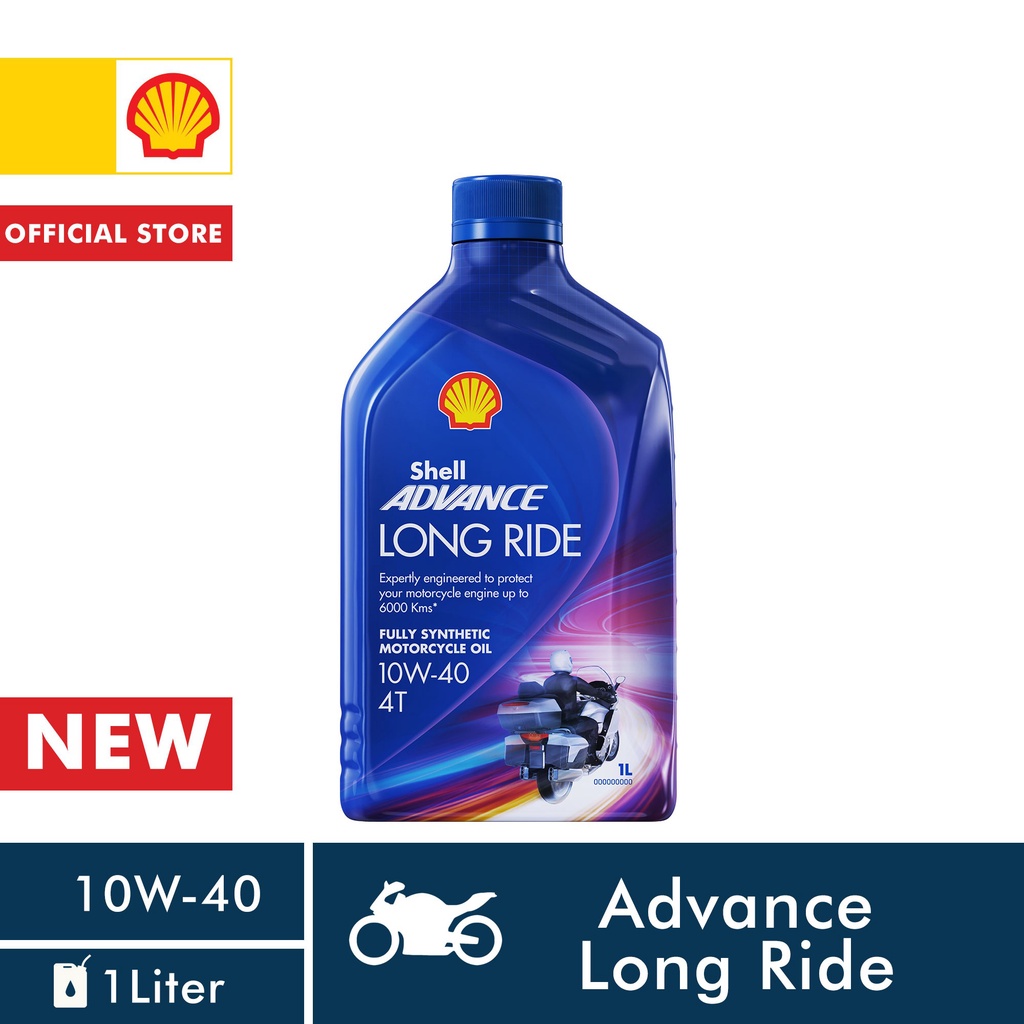 Shell Advance Long Ride 10W 40 1Liter Fully Synthetic Oil Ideal for Long Rides Shopee Philippines