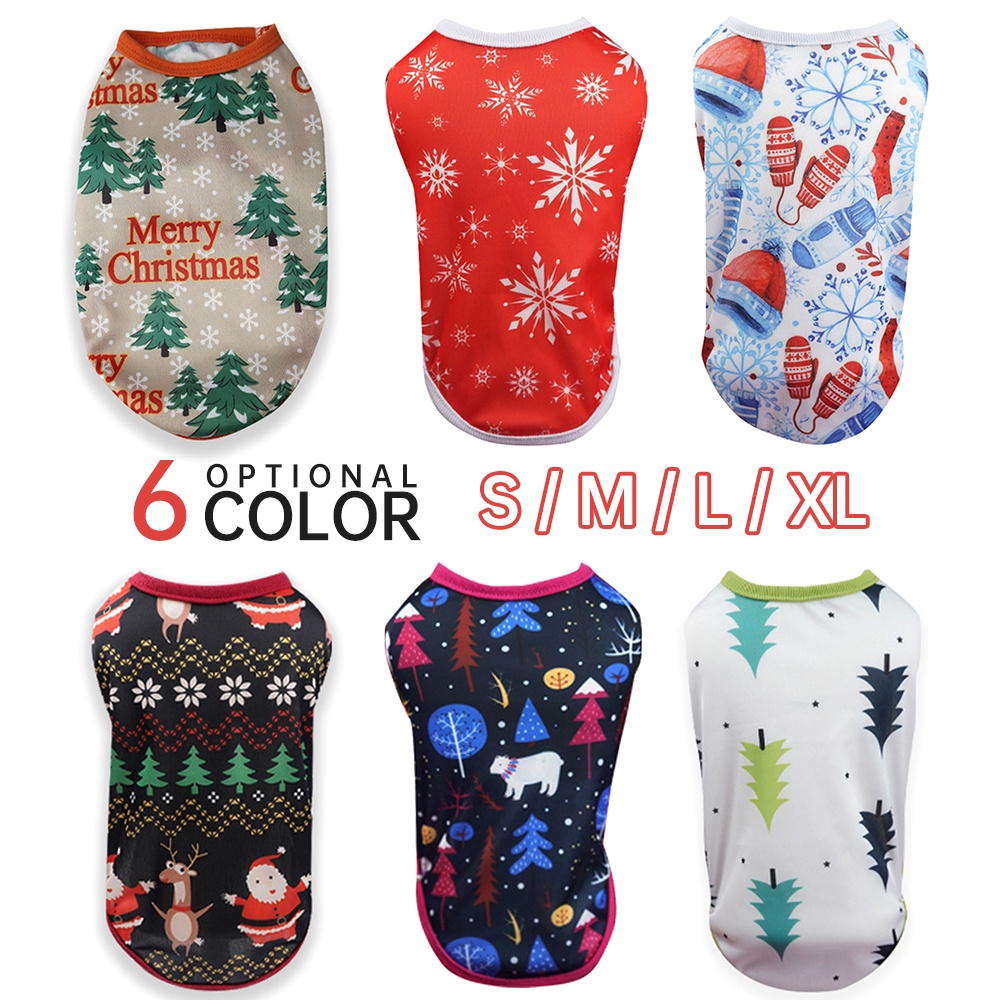 Pet Christmas Clothes/Christmas Dog Cat Clothes Cotton Pet Clothing For ...