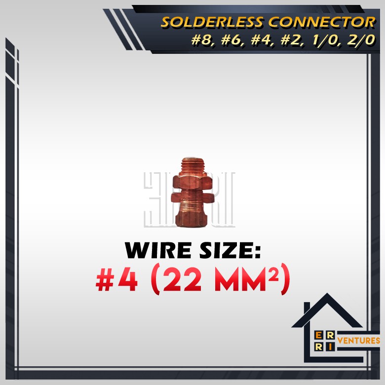 Solderless Connector #8 #6 #4 #2 1/0 2/0 3/0 4/0 | Shopee Philippines