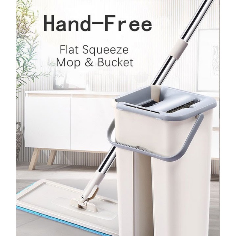 Floor Mop Set Automatic Mop And Bucket Avoid Hand Washing Squeeze Magic ...