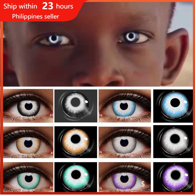 EYESHARE（COD） Cosplay Color Contact Lenses cat Eyes Blue Color Lens ...