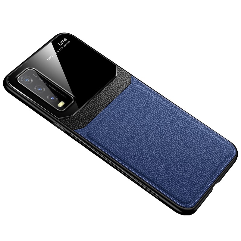 Vivo Y12s Y20s G Y20i Case Hard PC Leather Tempered Glass Back Cover ...