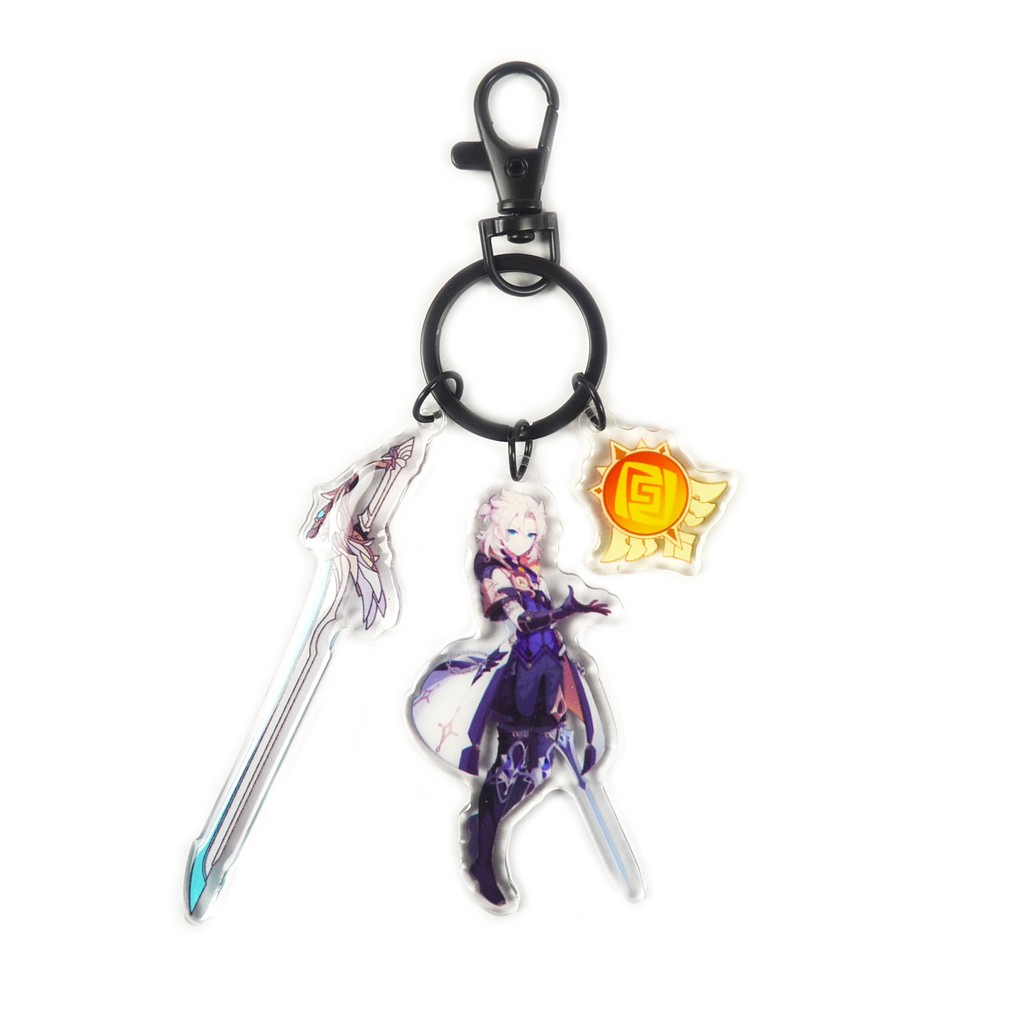 3 in 1 Genshin Impact Keychain Furina Wriothesley Character 3 in1 ...