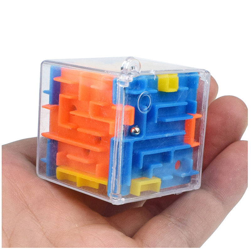 3D Maze Magic Cube Six-sided Transparent Puzzle Speed Cube Rolling Ball ...