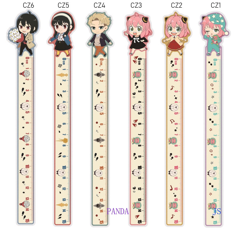 Panda SPY FAMILY Ruler 15CM Anime Draw Loid Yor Anya School Office ...