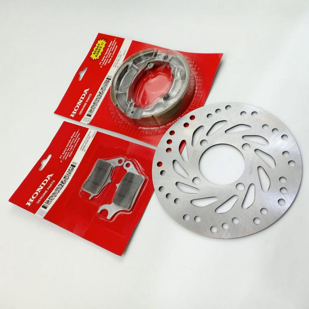 Brake pads in KVB package, front claw pads + rear drum pads + beat fi ...