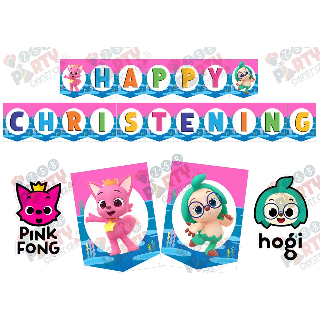 PINKFONG/HOGI CHRISTENING BANNER | Shopee Philippines