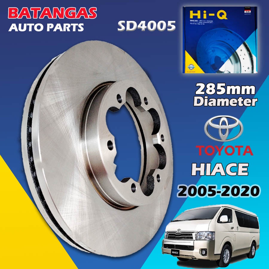 Rotor Disc (FRONT) TOYOTA HIACE 2005-2019 (OLD FACE) HI-Q PN: SD4005 ...