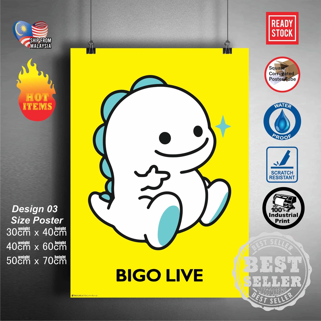 Bigo Live Poster Sticker Poster Wall Poster Decor Wall art Wall Stick ...