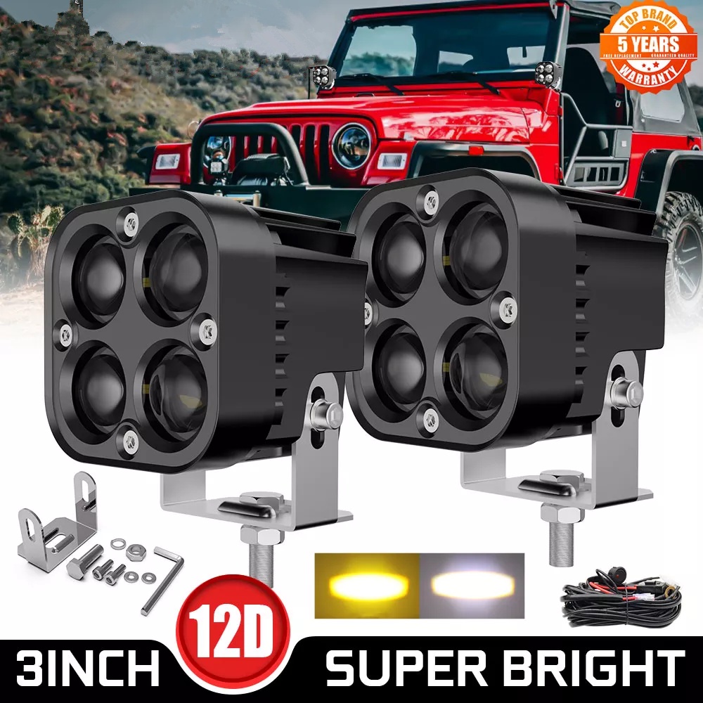 Motorcycle Driving Lights Led Work Light Bar Square Spotlight For 4x4 ...