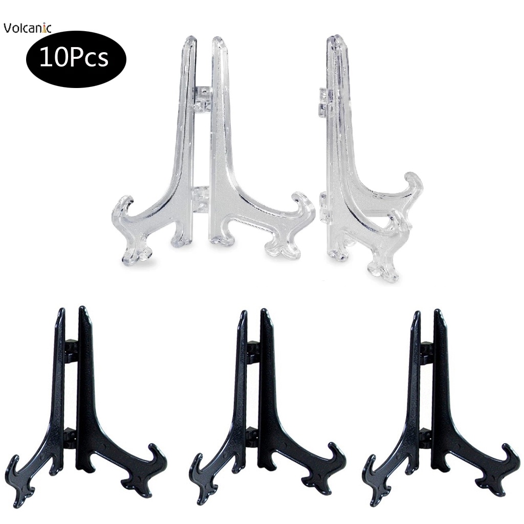 10Pcs Adjustable Folding Display Stands Plastic Easels Plate Picture ...