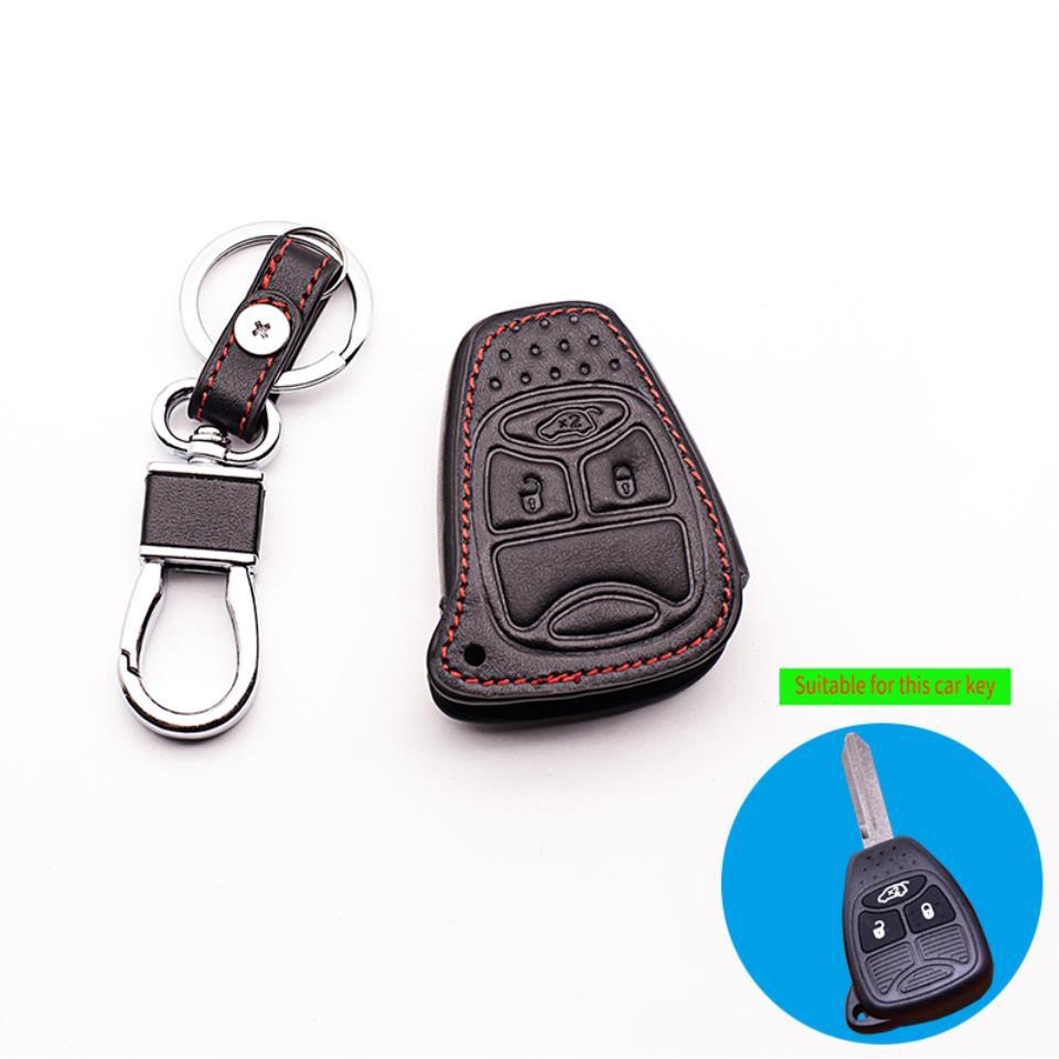 Car Keys Keychains Leather.For Jeep Keys Accessories 3 Buttons Key Case ...