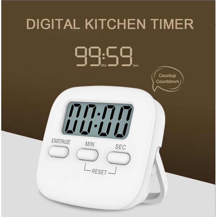 Portable Digital Kitchen Timer Magnetic Cooking Countdown Alarm with ...