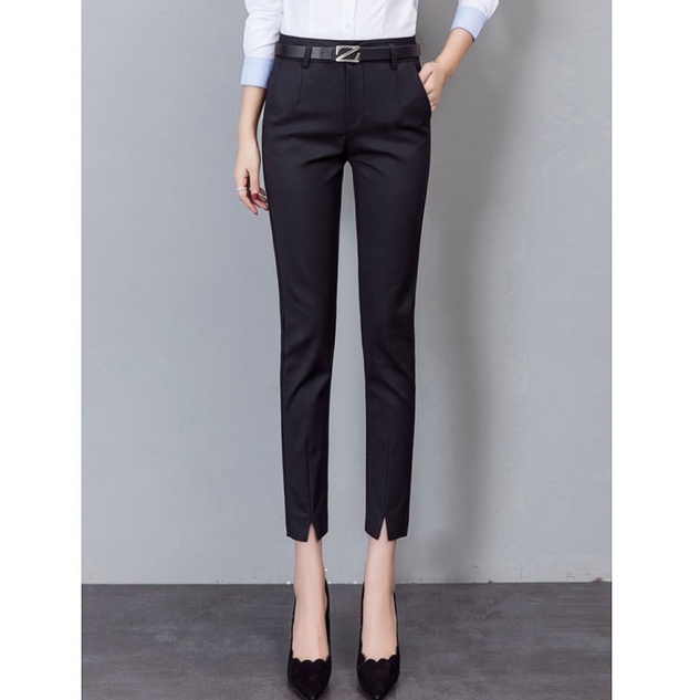 Plus Size S-4XL Harem Long Suit Baggy Pants for Women Elastic High ...