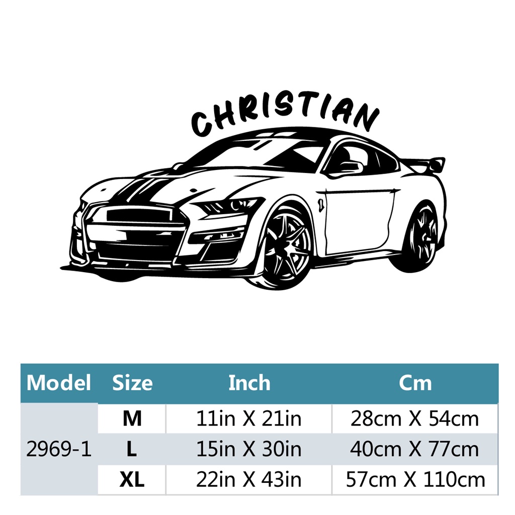 Cool Sports Car Custom Name Vinyl Wall Sticker For Kids Rooms Decal Car ...
